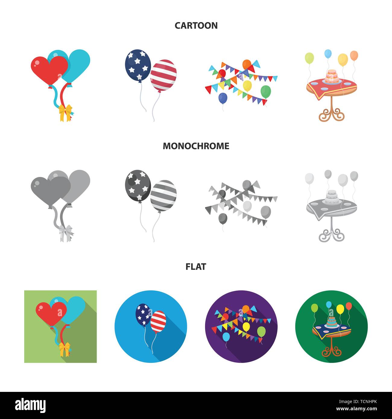 Isolated object of happy and fun symbol. Set of happy and balloon stock ...