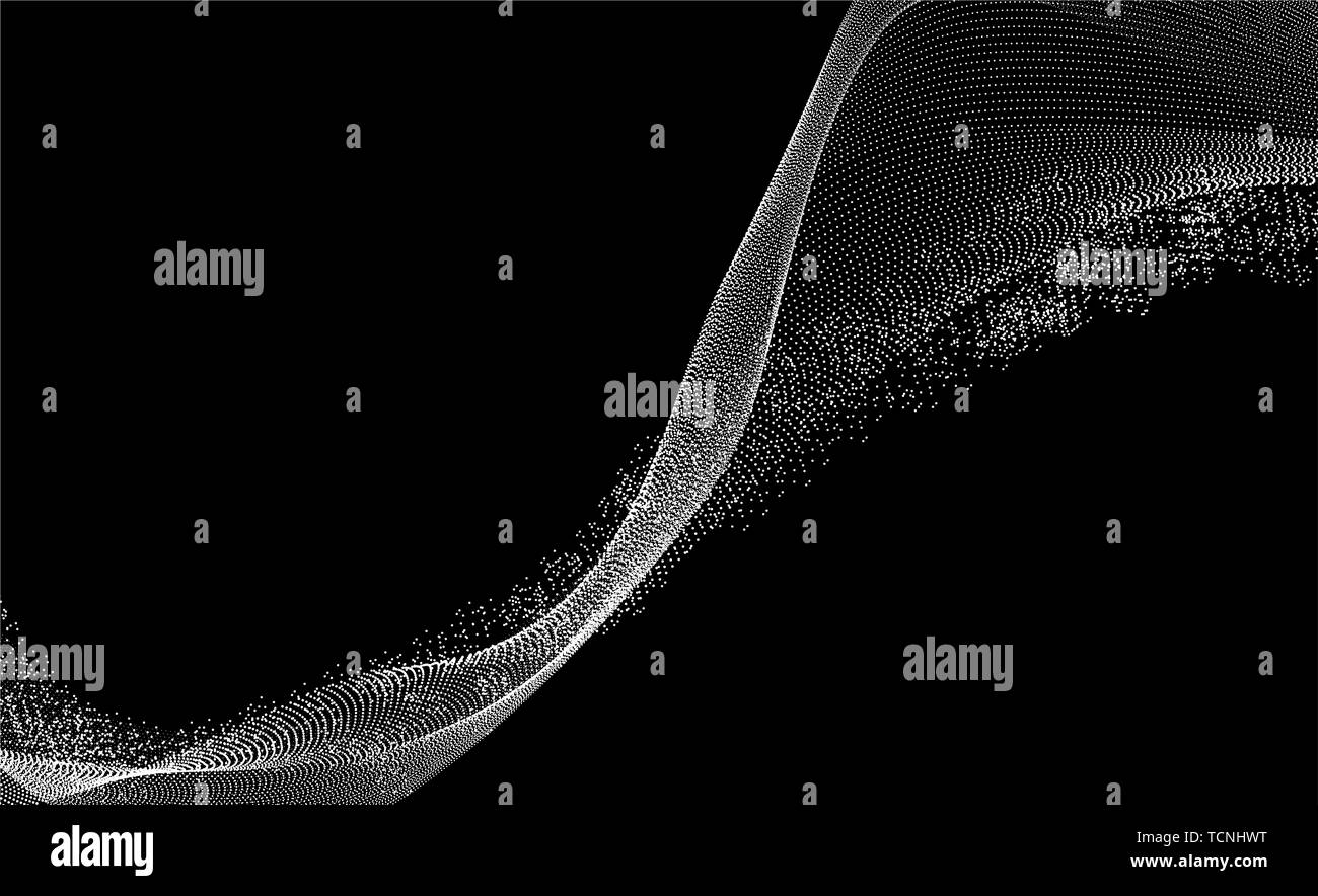 Interconnected dot wire material with a sense of technology. Big data ...