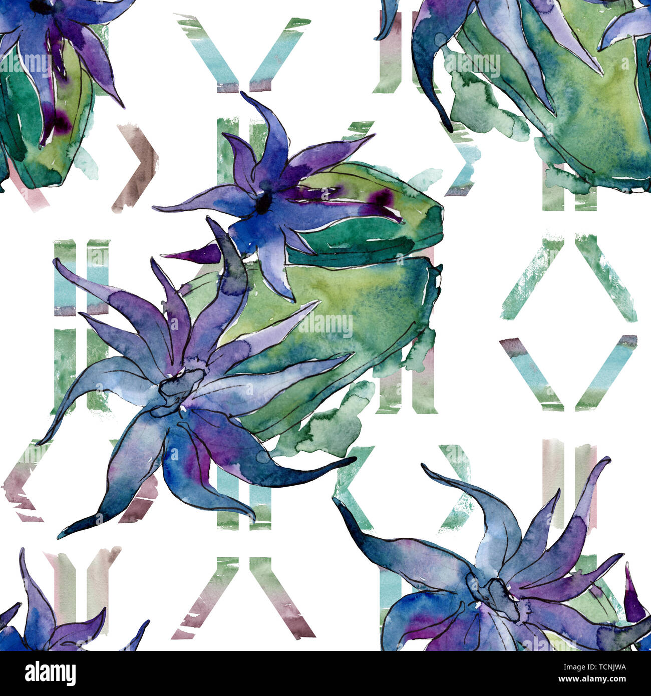 Colorful aquatic underwater nature coral reef. Watercolor illustration ...