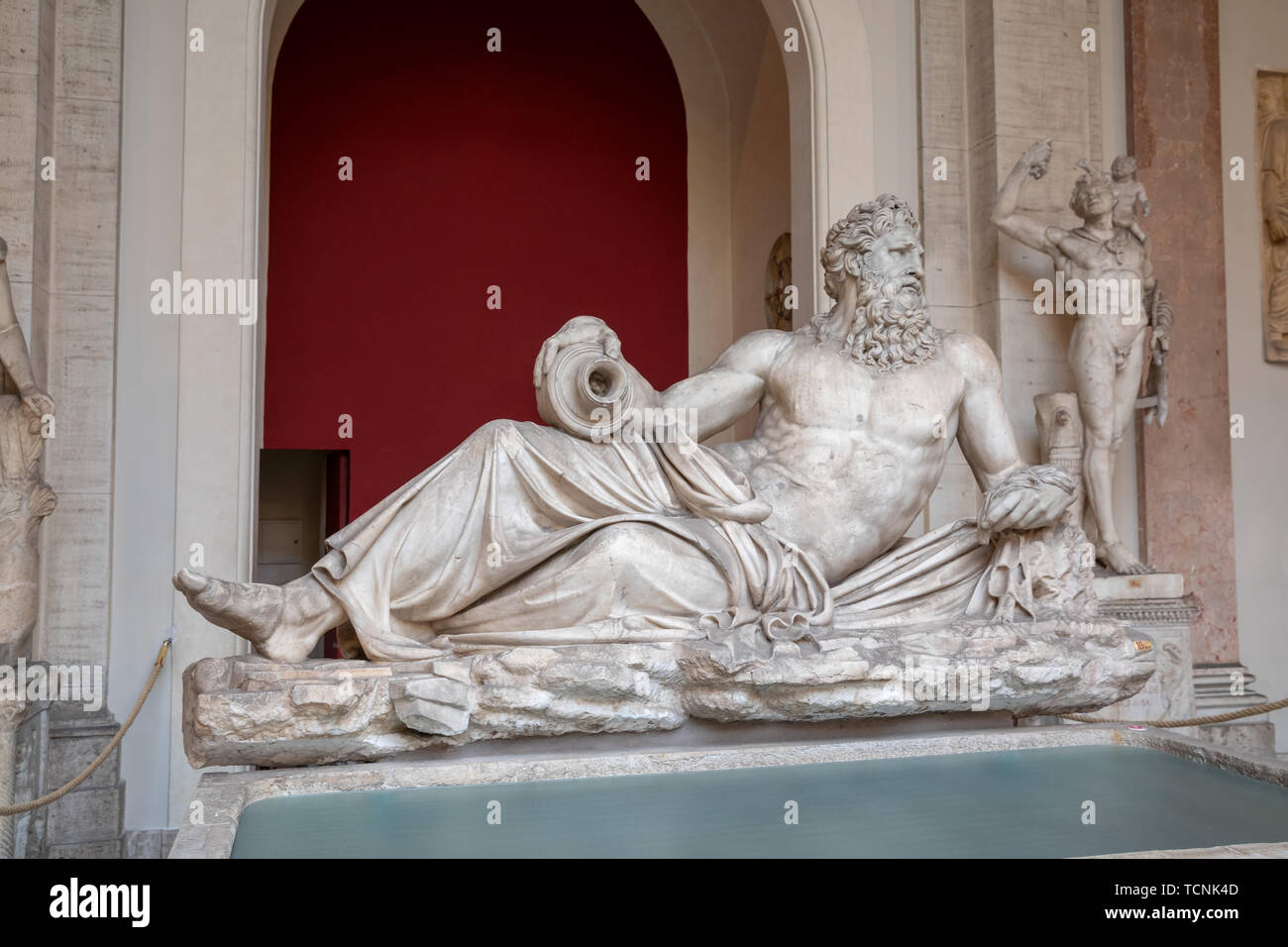 Rome, Italy - June 22, 2018: Baroque marble sculptures in Vatican ...