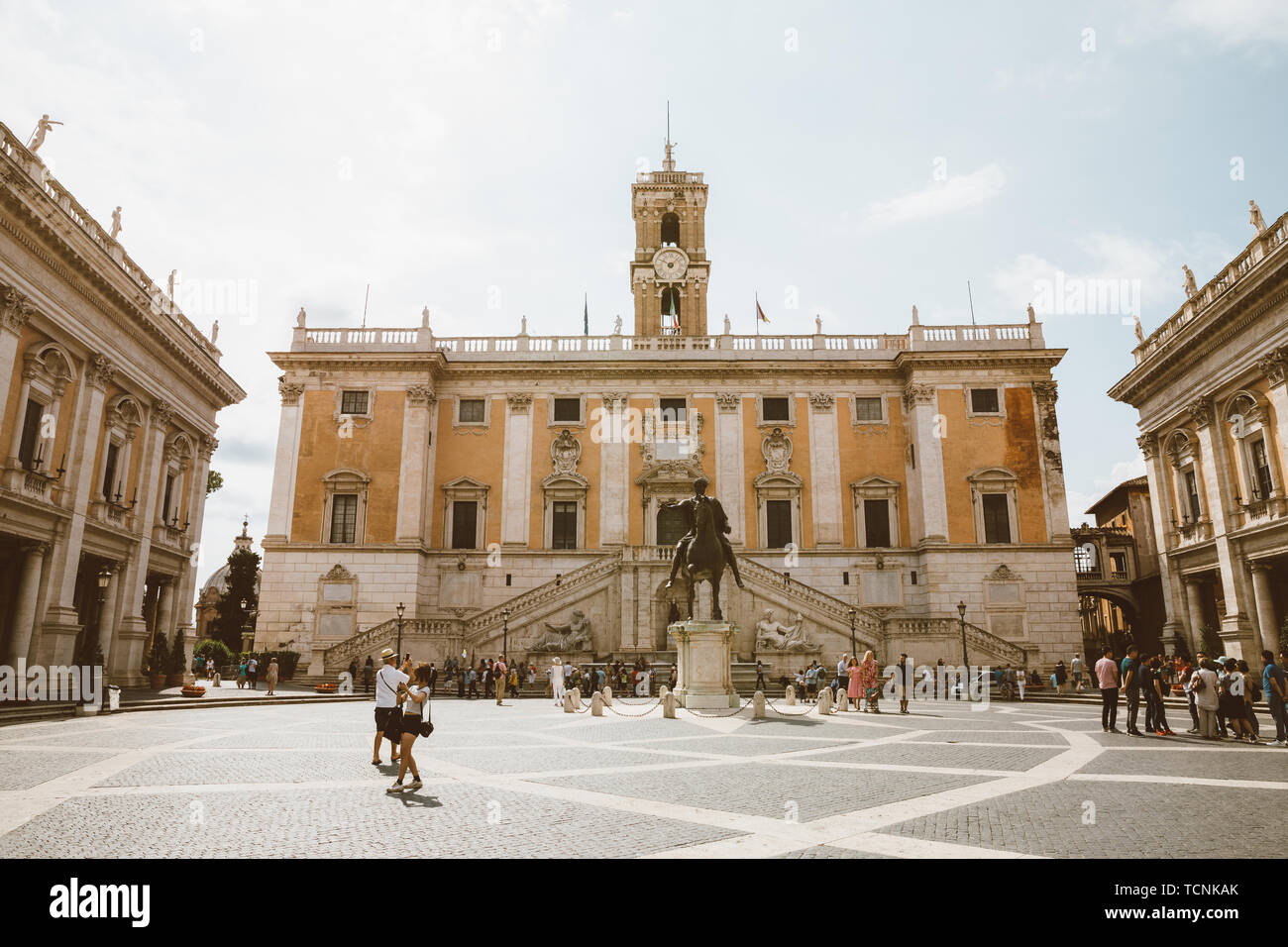 Rome, Italy - June 23, 2018: Panoramic view of Capitolium or Capitoline ...