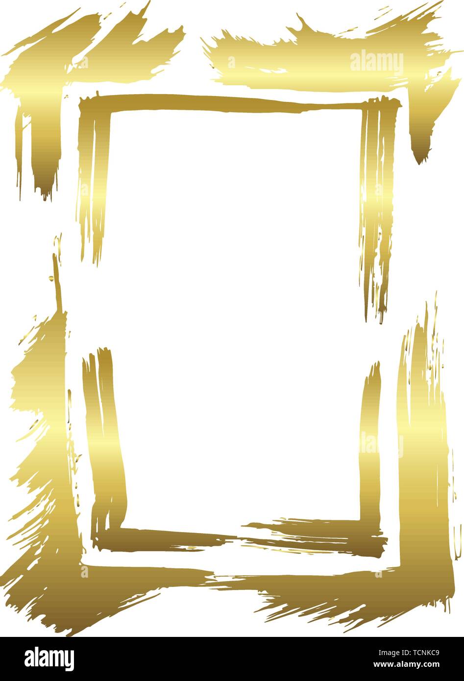 Vector Set of dry brush frames. Hand drawn artistic frames. Grunge ...