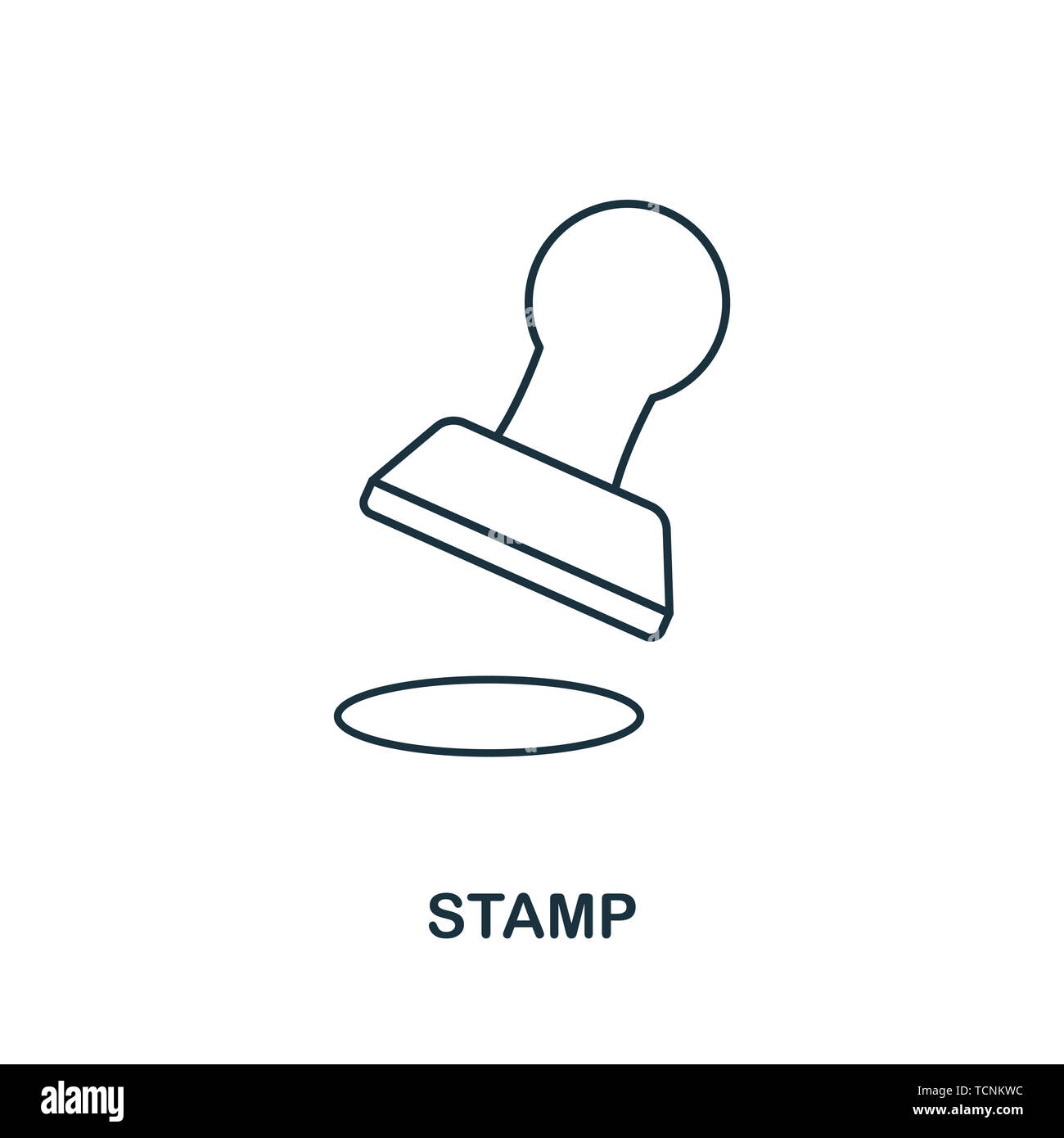 Stamp outline icon. Thin line style icons from personal finance icon ...
