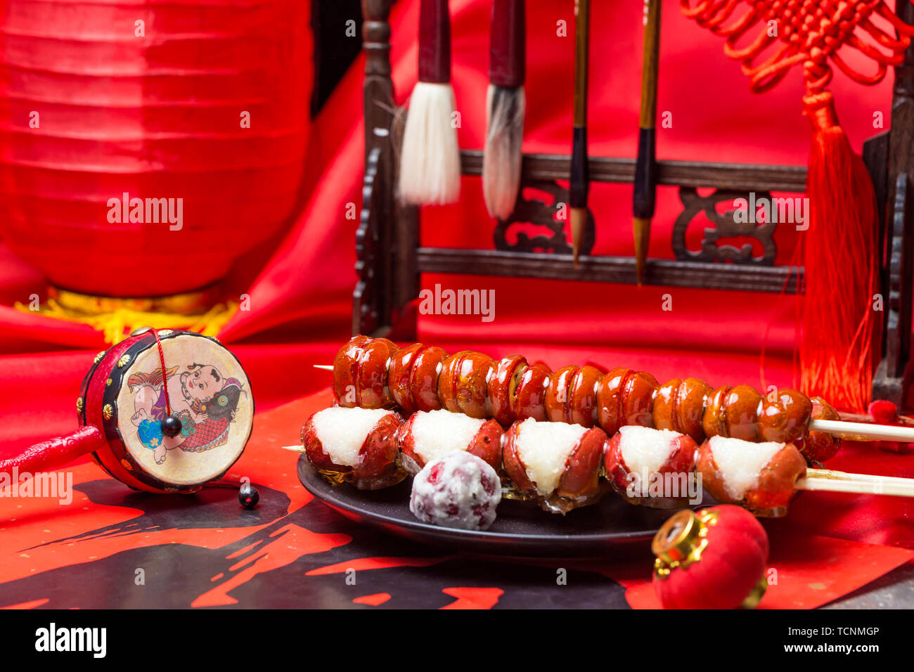 Chinese traditional snack ice sugar gourd Stock Photo - Alamy