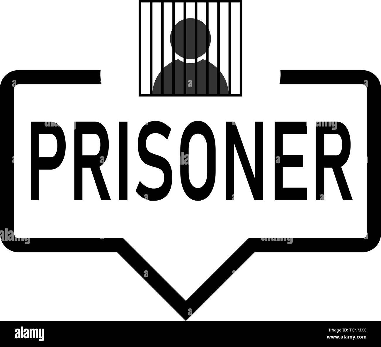 prisoner speech bubble. Element of human rights icon. Premium quality ...