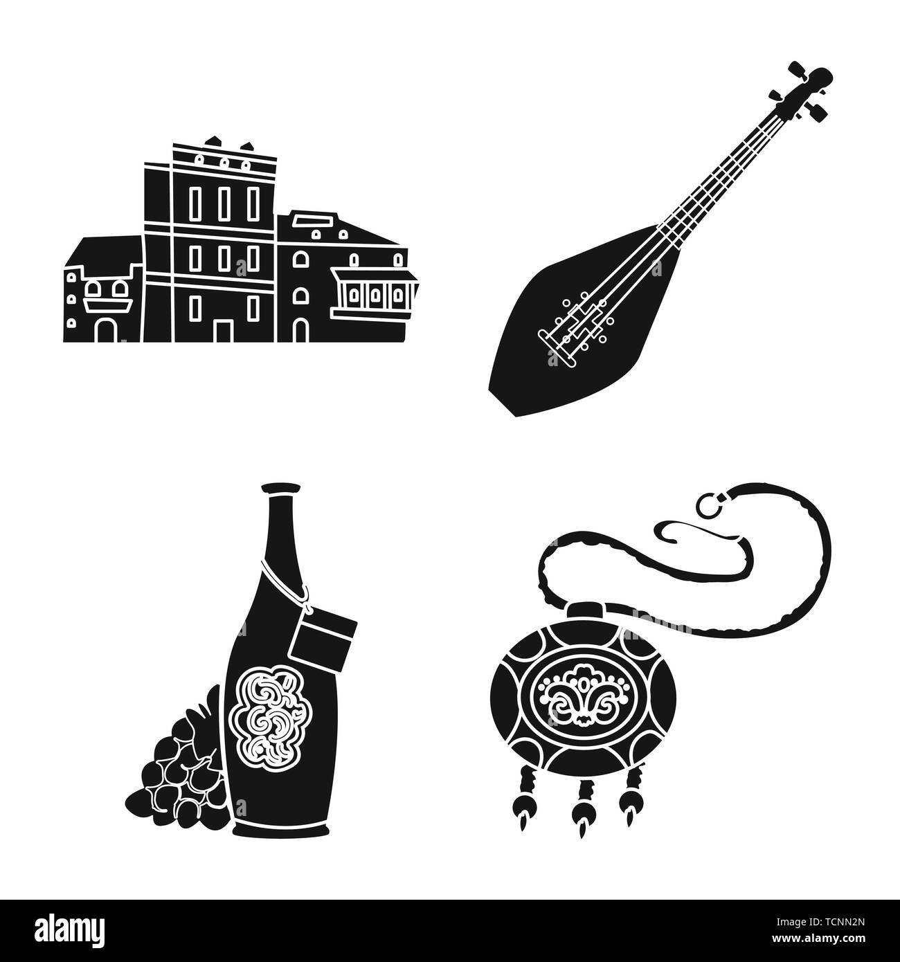 Isolated object of heritage and originality logo. Set of heritage and ...