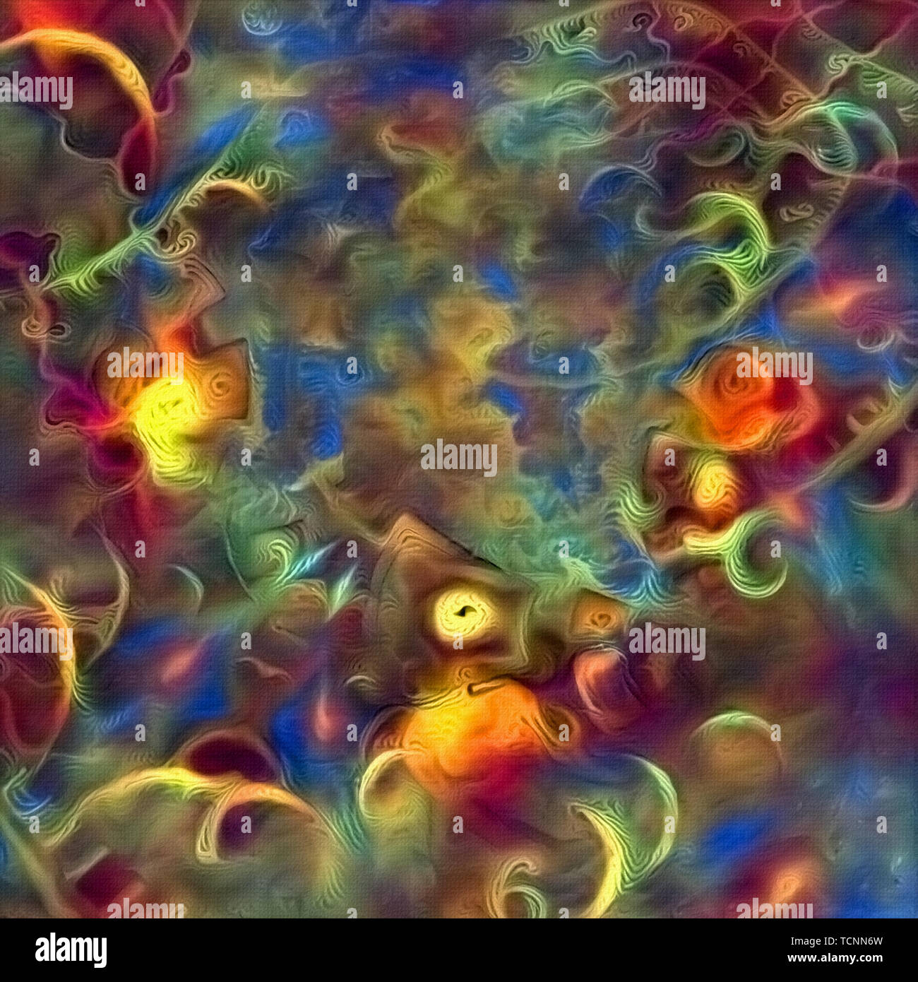 Modern digital abstract painting. TV zombie Stock Photo - Alamy