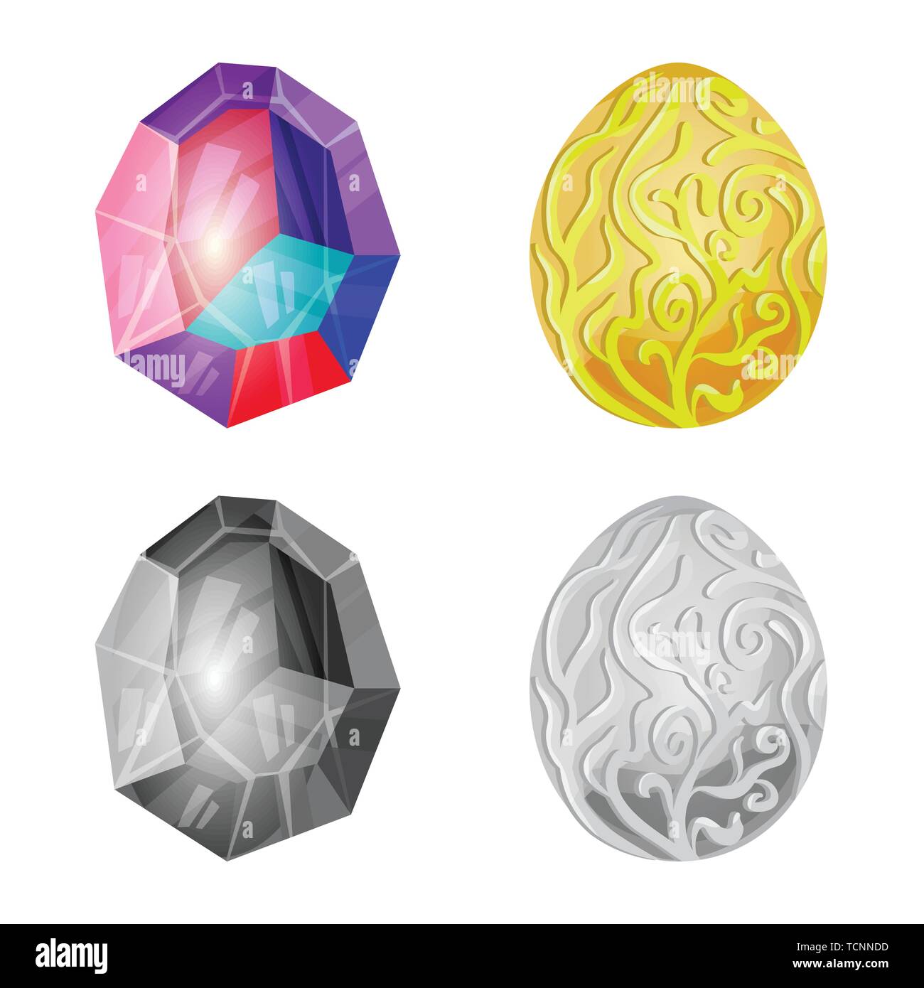 Rock crystal egg Stock Vector Images - Alamy