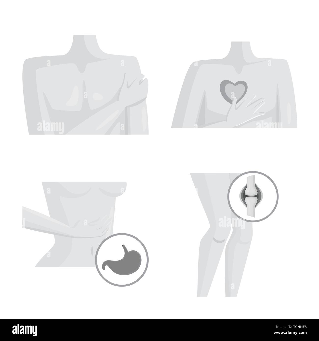 Isolated object of suffering and injury icon. Collection of suffering ...