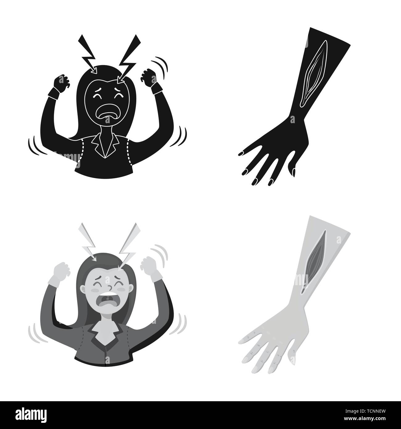 stress,injury,shock,arm,woman,skin,desperate,blood,face,body,fear,hand ...