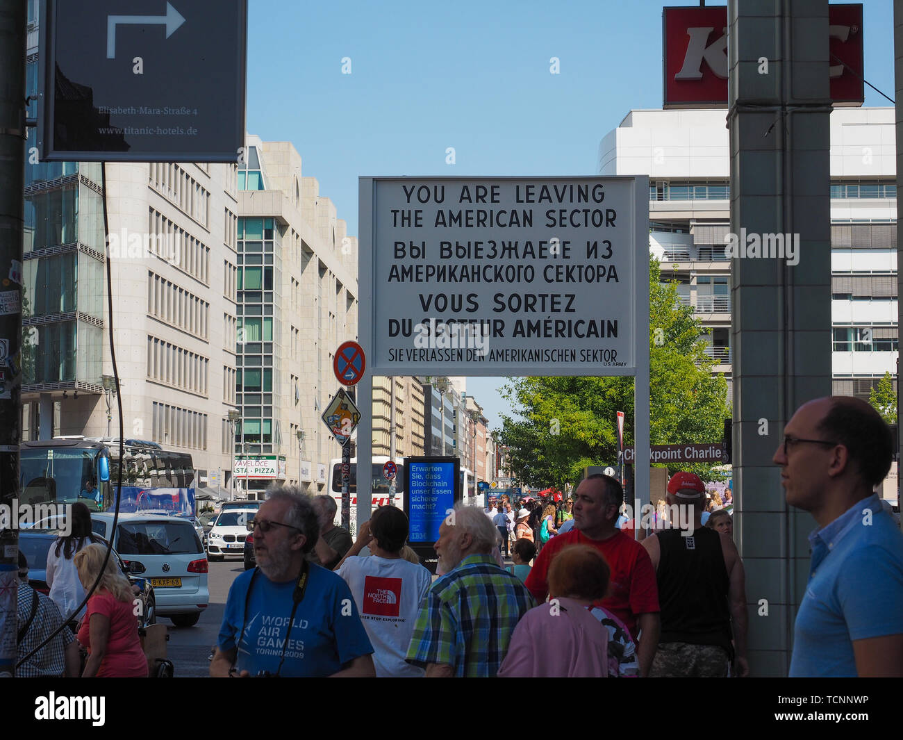 BERLIN, GERMANY - CIRCA JUNE 2019: Checkpoint Charlie (aka Checkpoint C ...