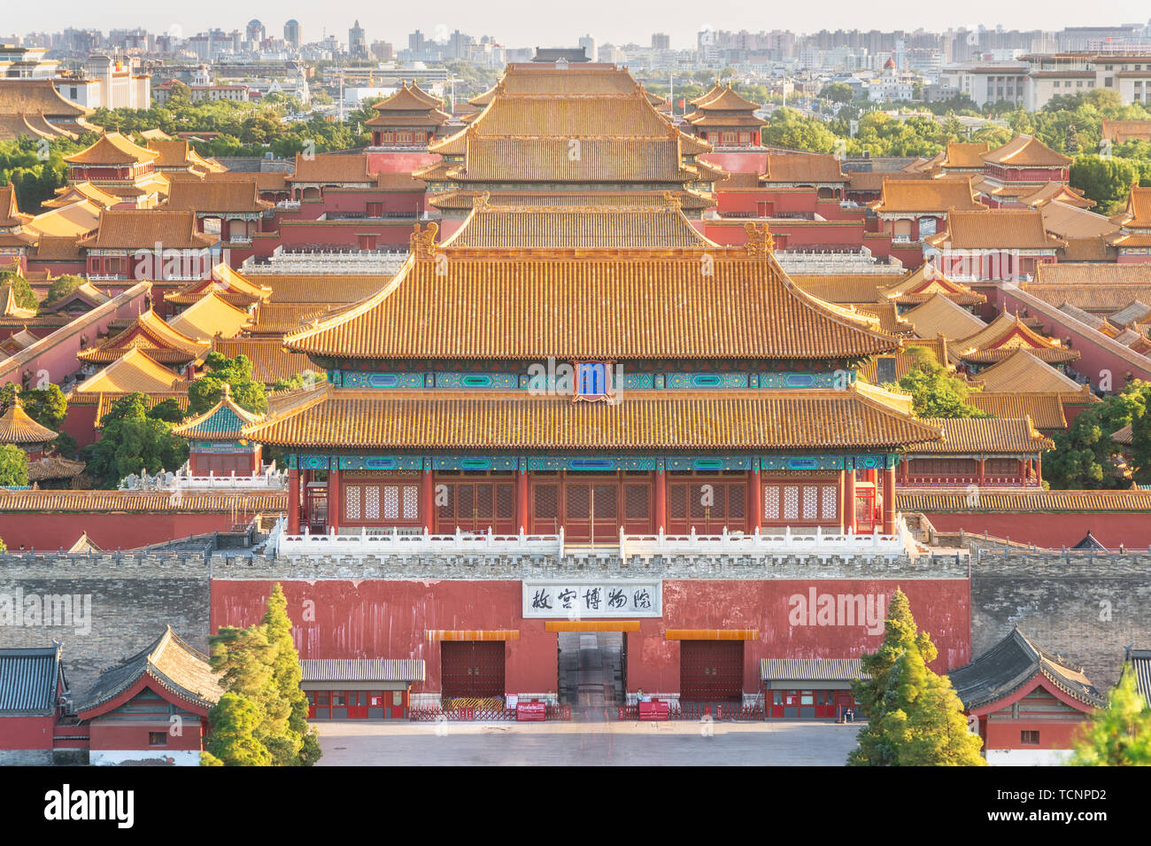 Ancient architecture of the Imperial Palace Museum in Beijing Stock ...