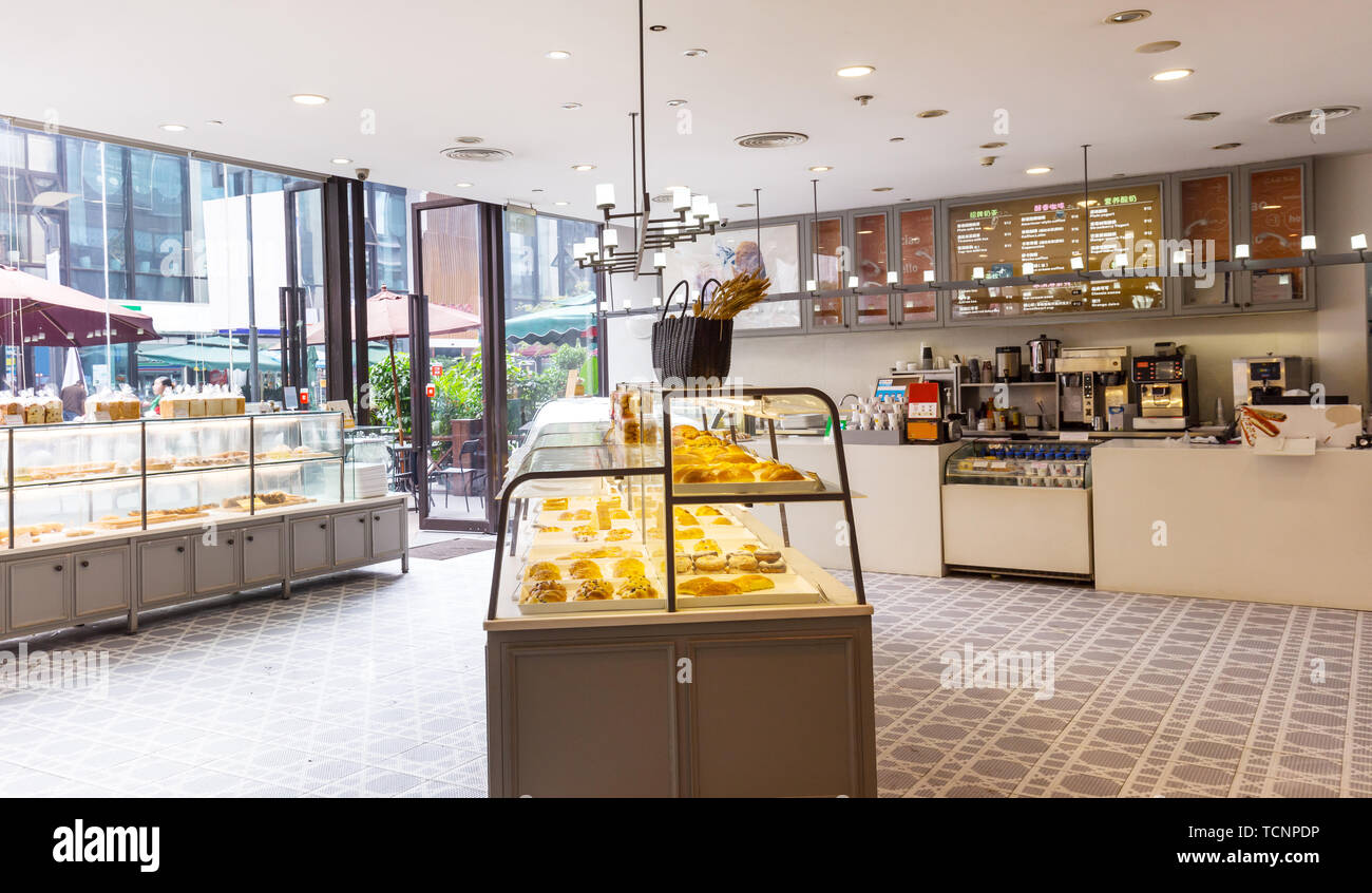 Interior of modern bakery Stock Photo - Alamy