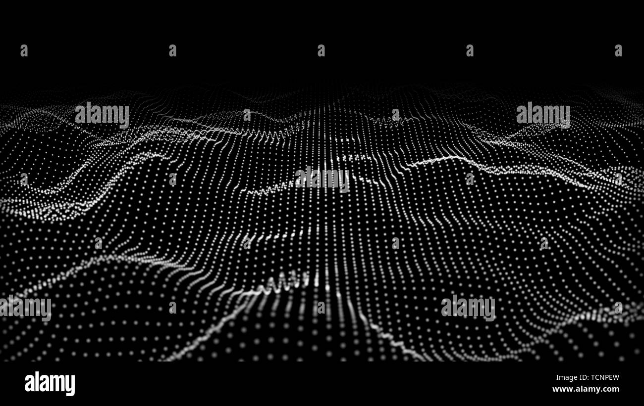 Technology sense three-dimensional wave effect Stock Photo - Alamy