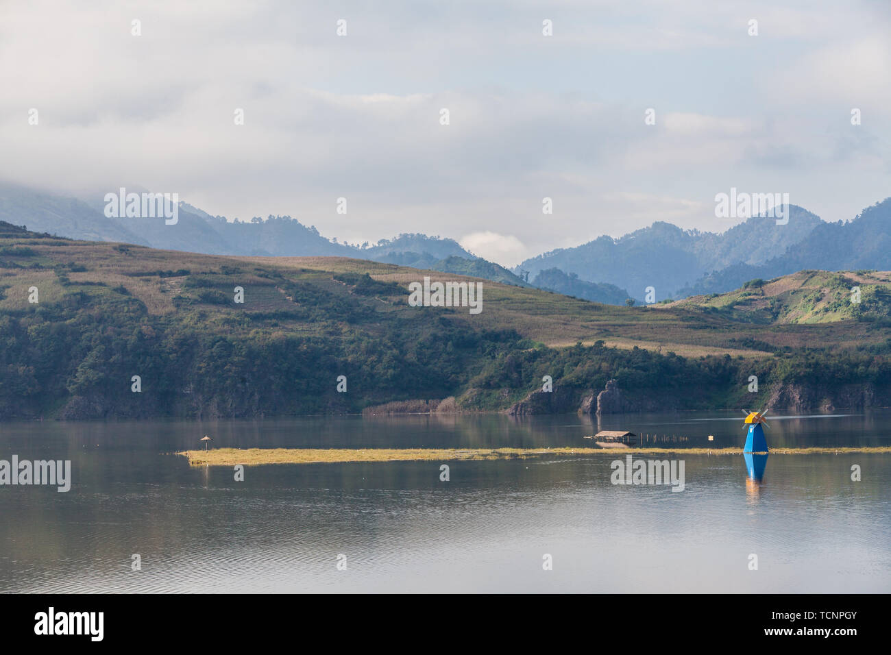 Landscape and landscape scenery of the Yalu River in Ji'an, Jilin ...