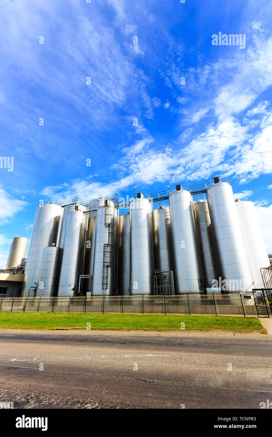 Exterior Industrial Factory Building Pipes High Resolution Stock ...