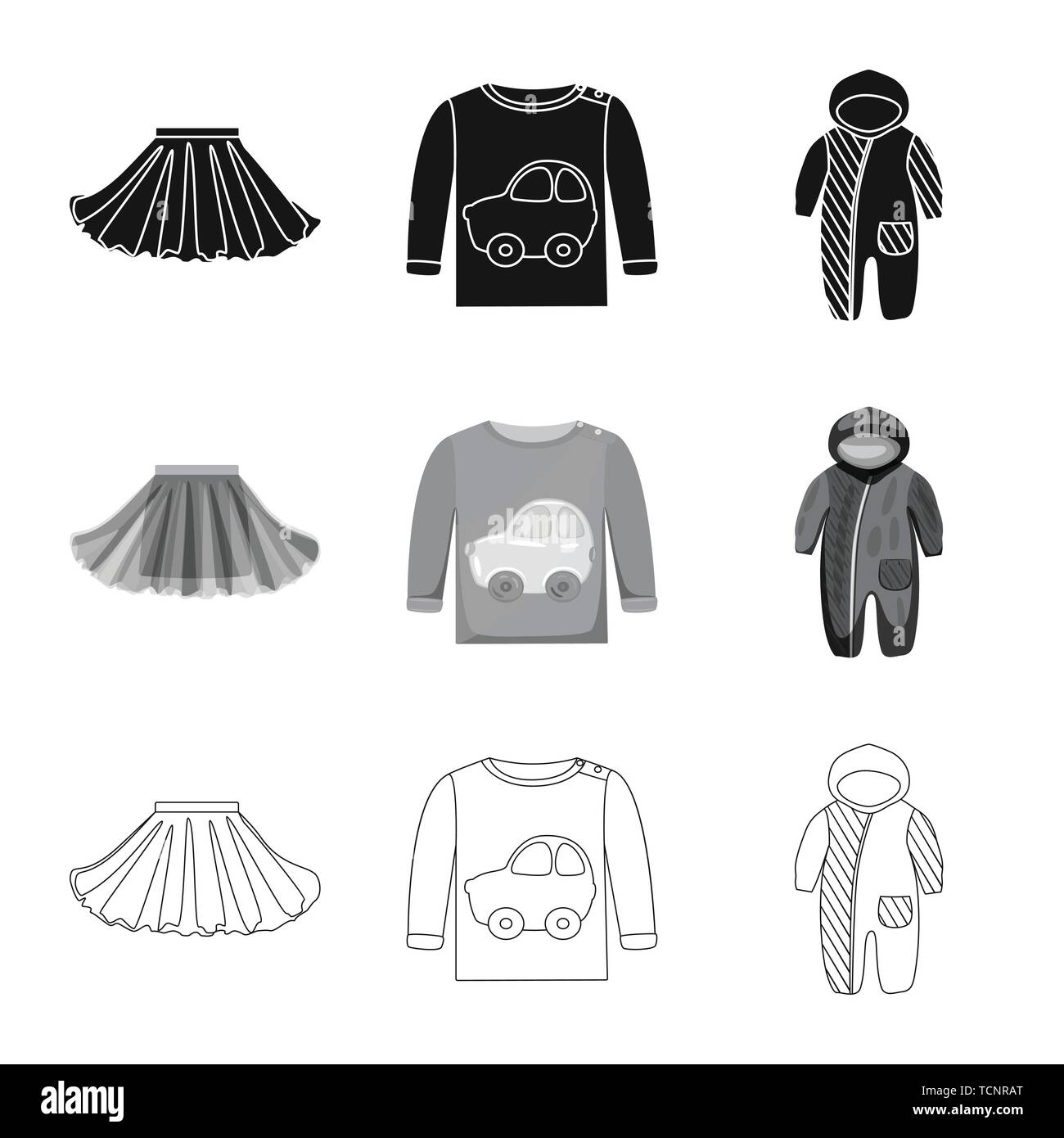 Vector illustration of fashion and garment icon. Collection of fashion ...