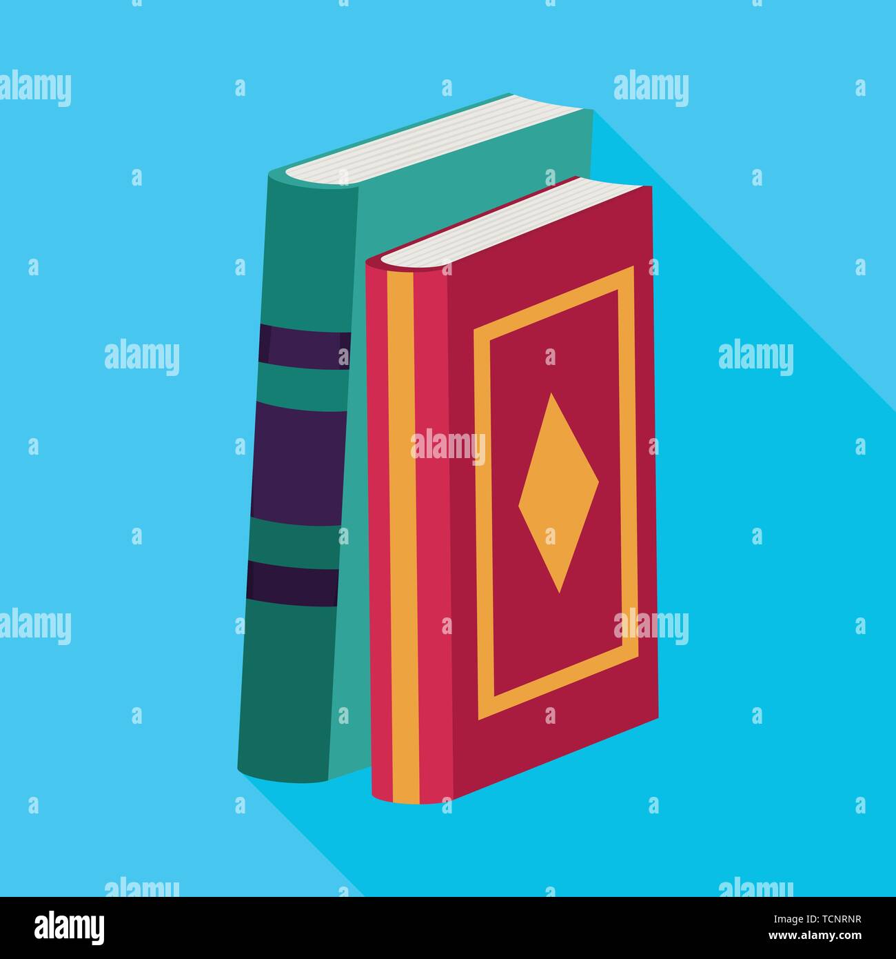 Vector illustration of book and text symbol. Set of book and ...