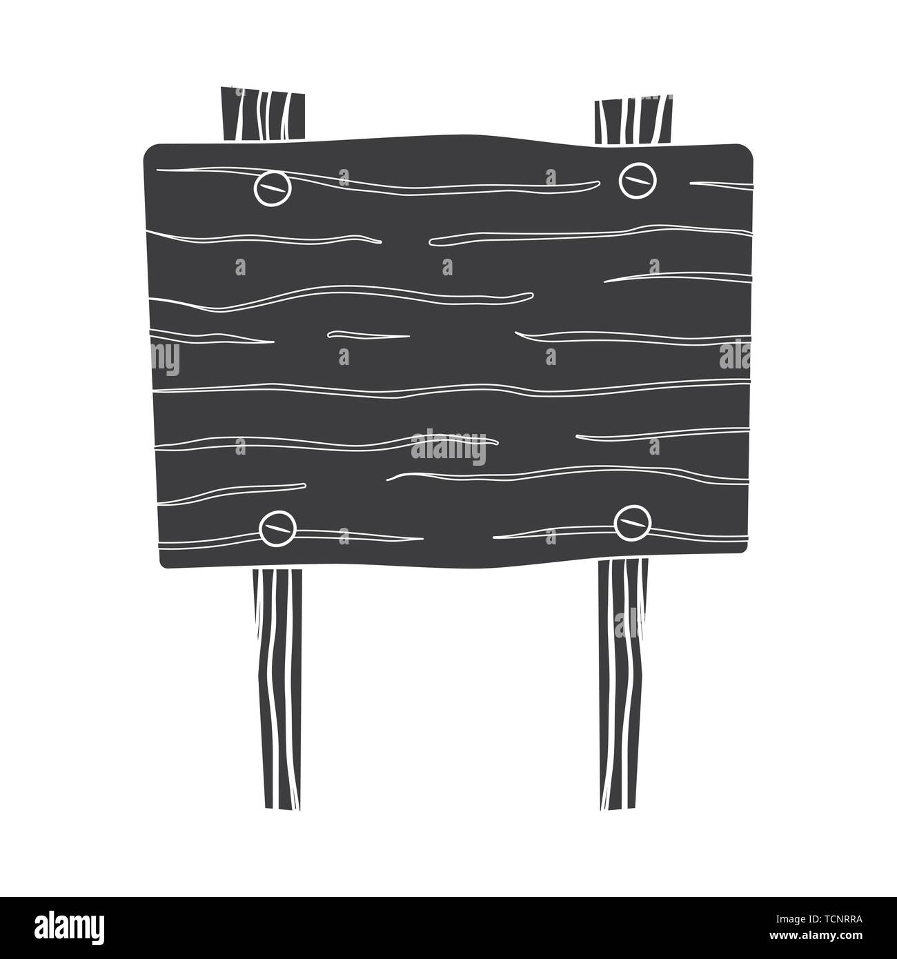 Vector illustration of billboard and post symbol. Set of billboard and ...