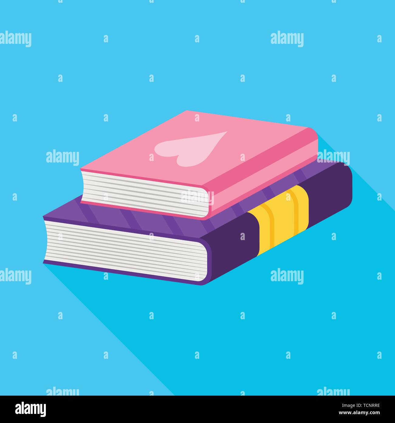 Vector illustration of textbook and learning logo. Collection of ...