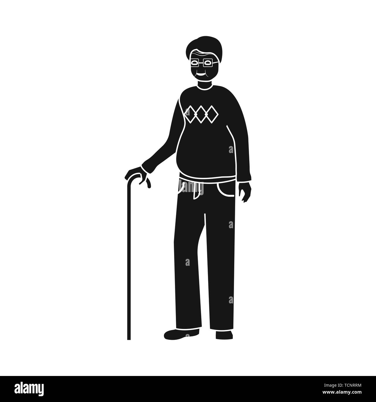 Isolated object of grandfather and old symbol. Collection of ...