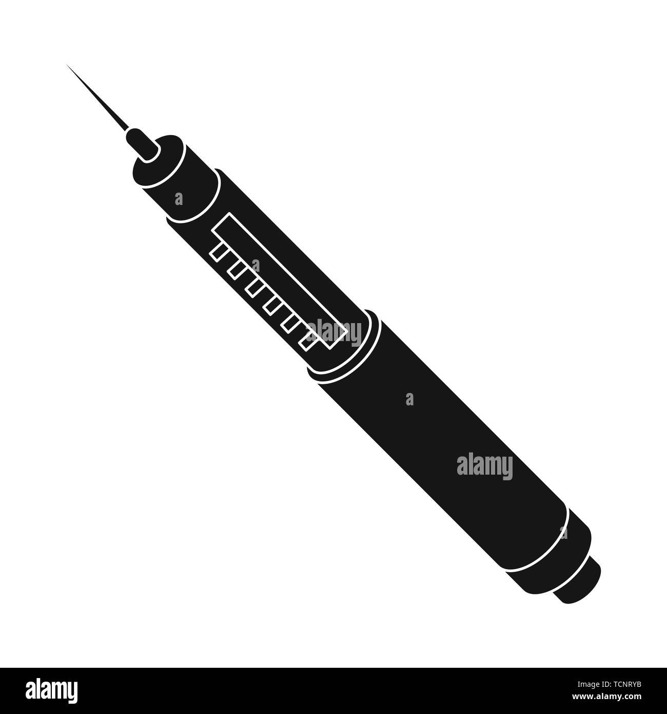 Vector illustration of insulin and injection logo. Collection of ...