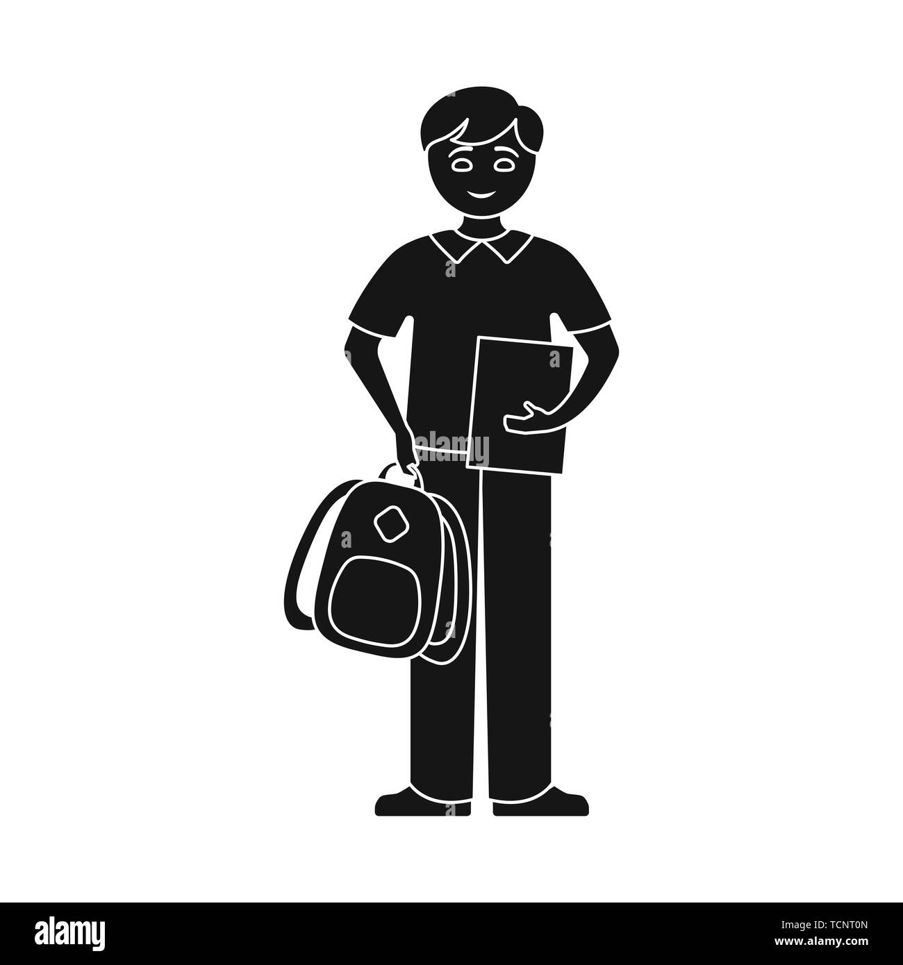 Vector illustration of boy and baby logo. Collection of boy and ...