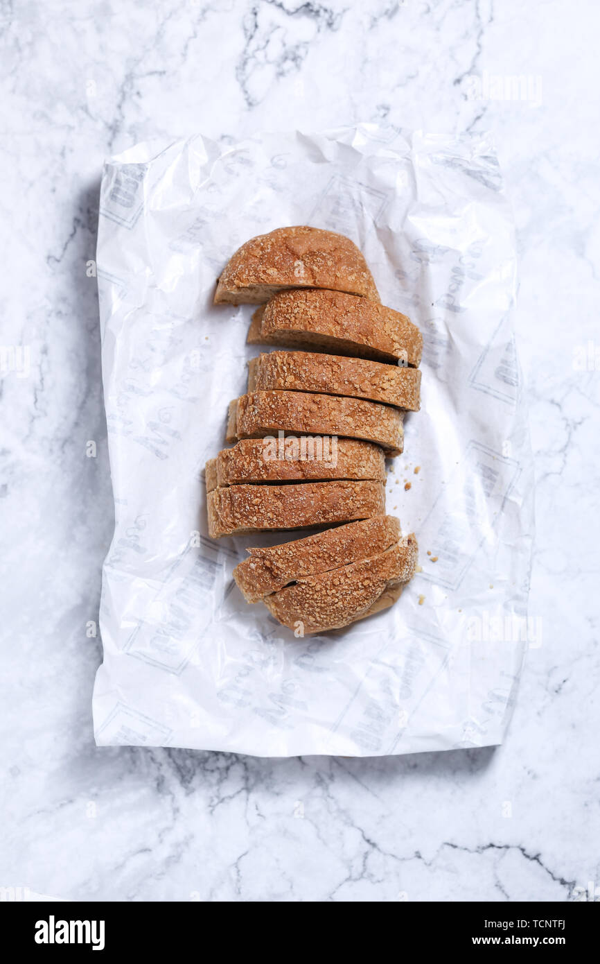 Cut red bean brown sugar bread Stock Photo - Alamy