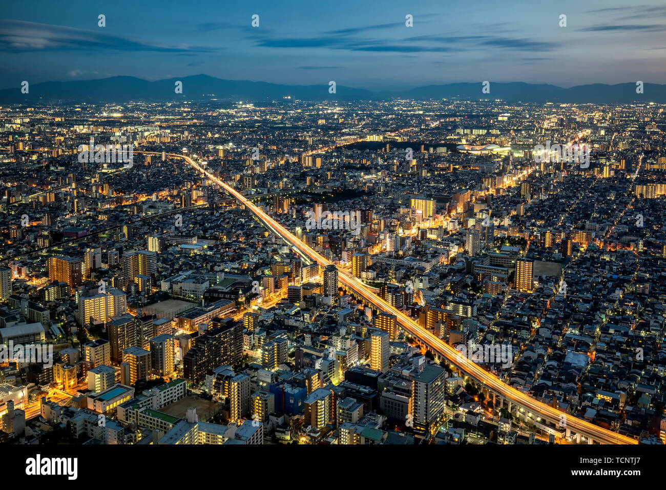 Japan osaka birds eye view hi-res stock photography and images - Alamy