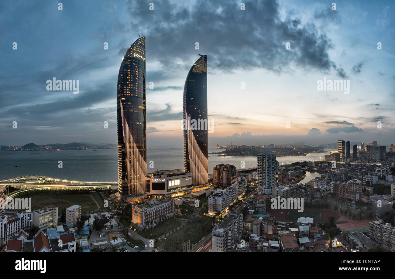 Shimao twin towers building hi-res stock photography and images - Alamy