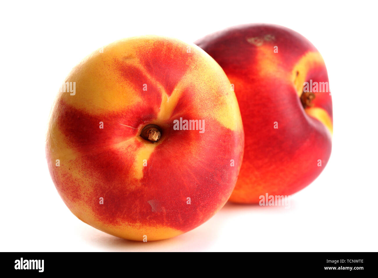 ripe nectarines, isolated on white Stock Photo - Alamy