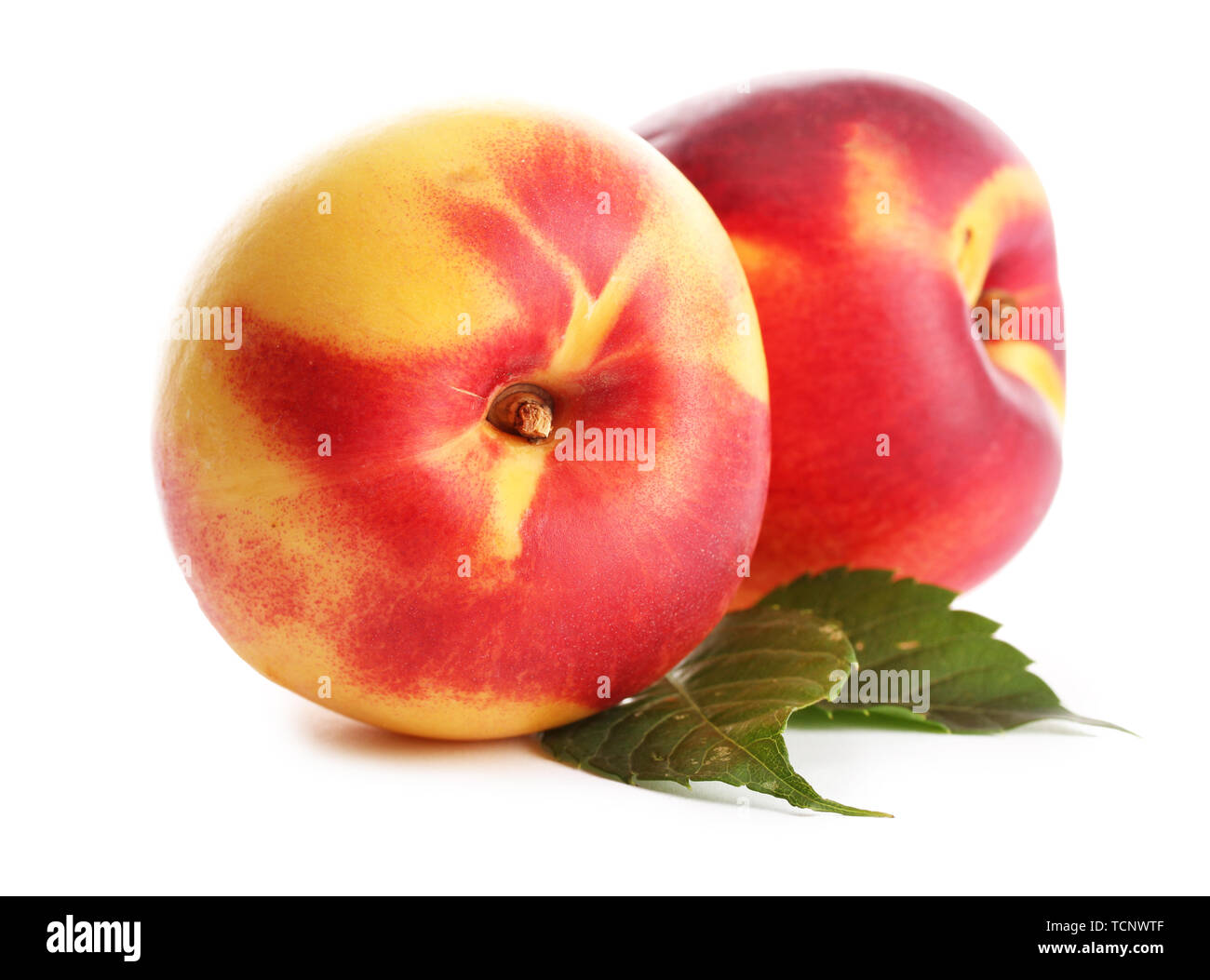 ripe nectarines, isolated on white Stock Photo - Alamy