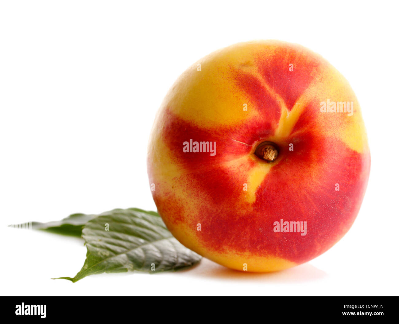 ripe nectarine, isolated on white Stock Photo - Alamy