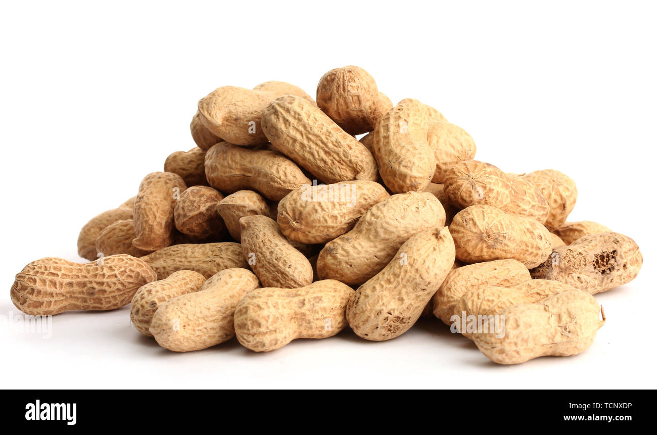 tasty peanuts, isolated on white Stock Photo - Alamy