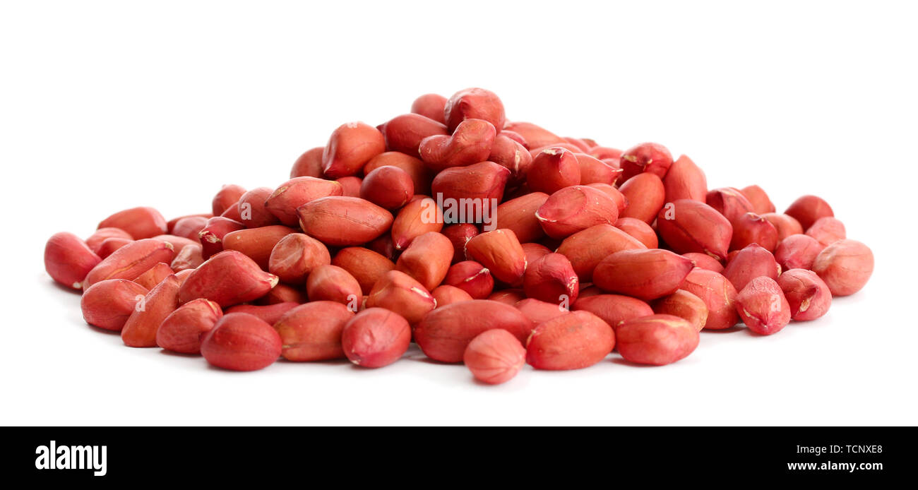 tasty peanuts, isolated on white Stock Photo - Alamy