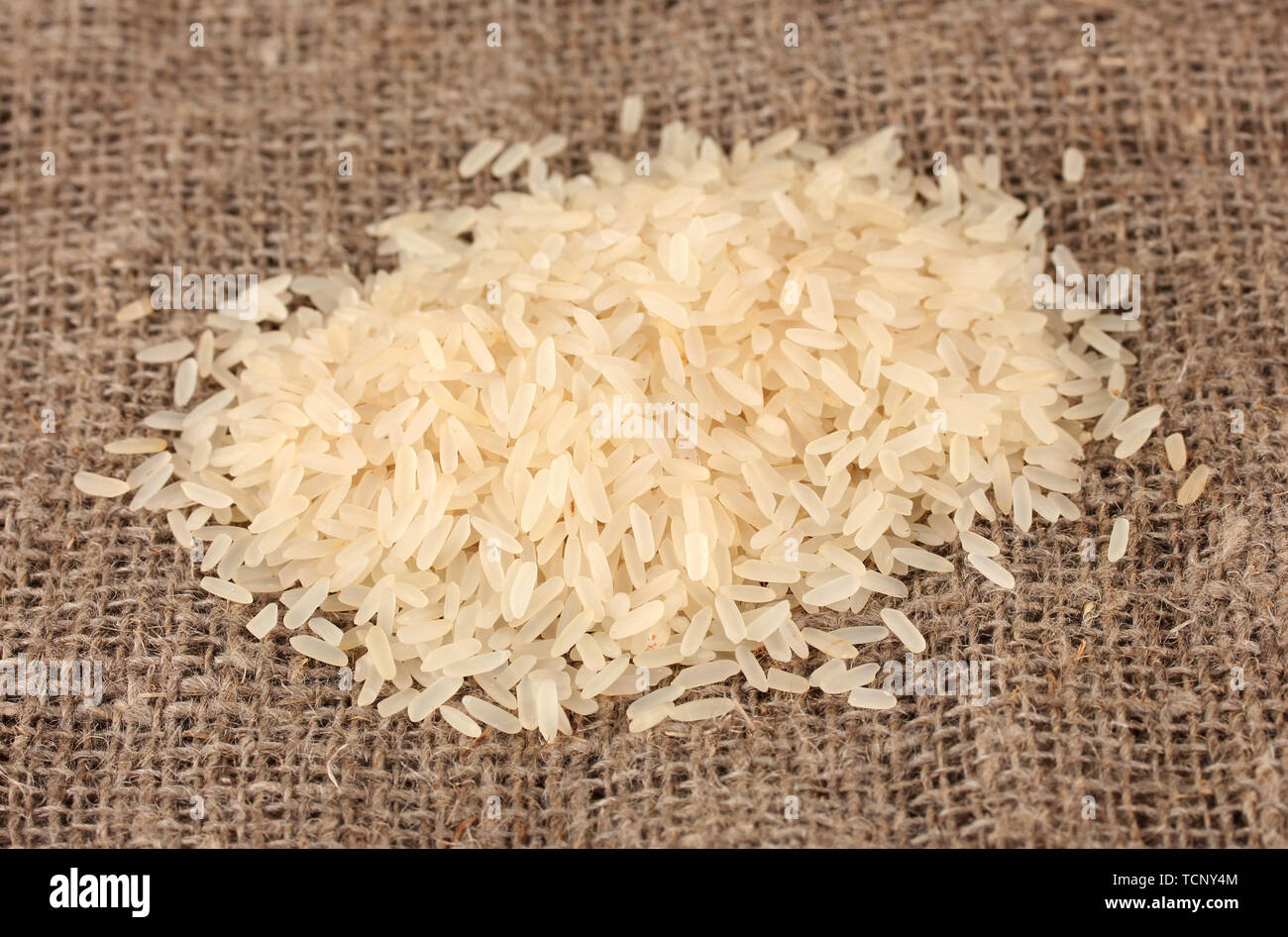 rice on sacking Stock Photo - Alamy