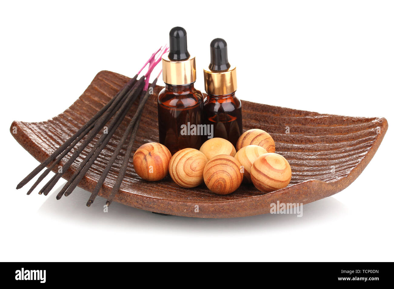 aromatherapy setting isolated on white Stock Photo - Alamy