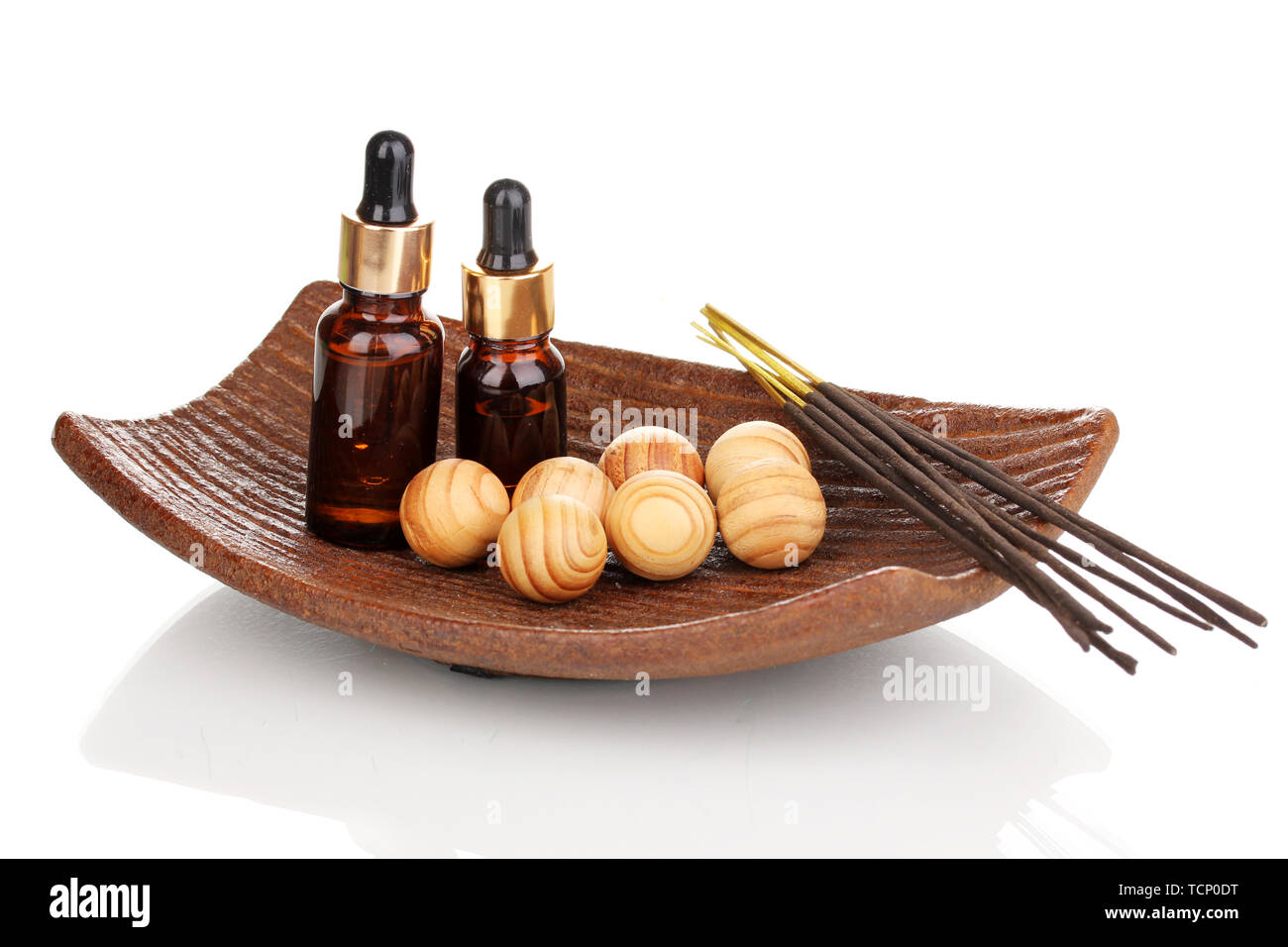 aromatherapy setting isolated on white Stock Photo - Alamy
