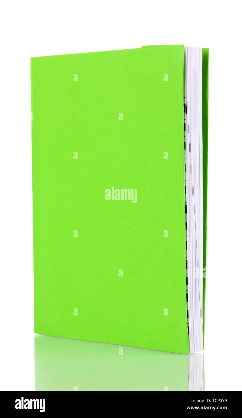 Green book isolated on white Stock Photo - Alamy