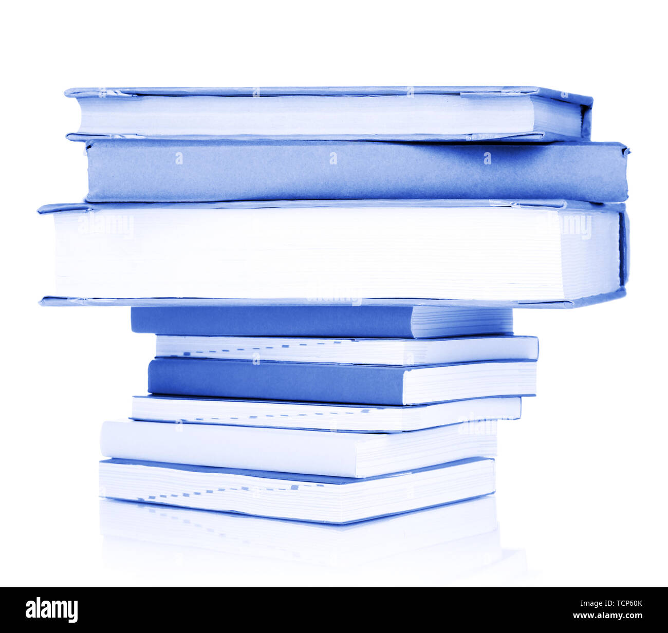 Stack of multicolor books isolated on white Stock Photo - Alamy