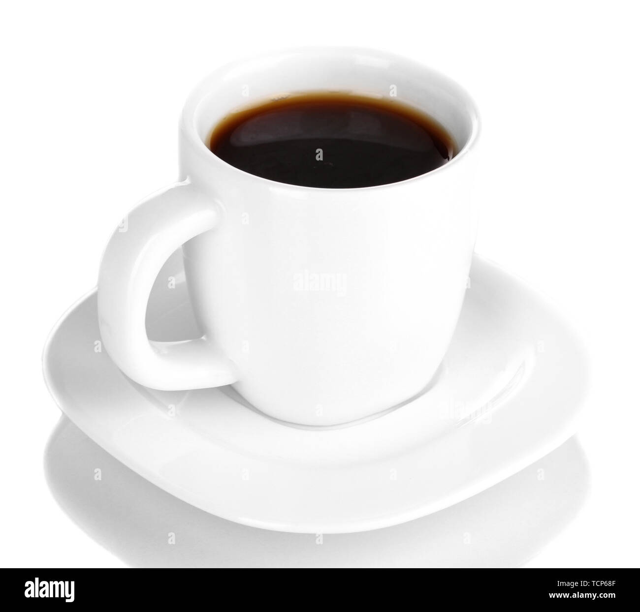 A cup of strong coffee isolated on white Stock Photo - Alamy