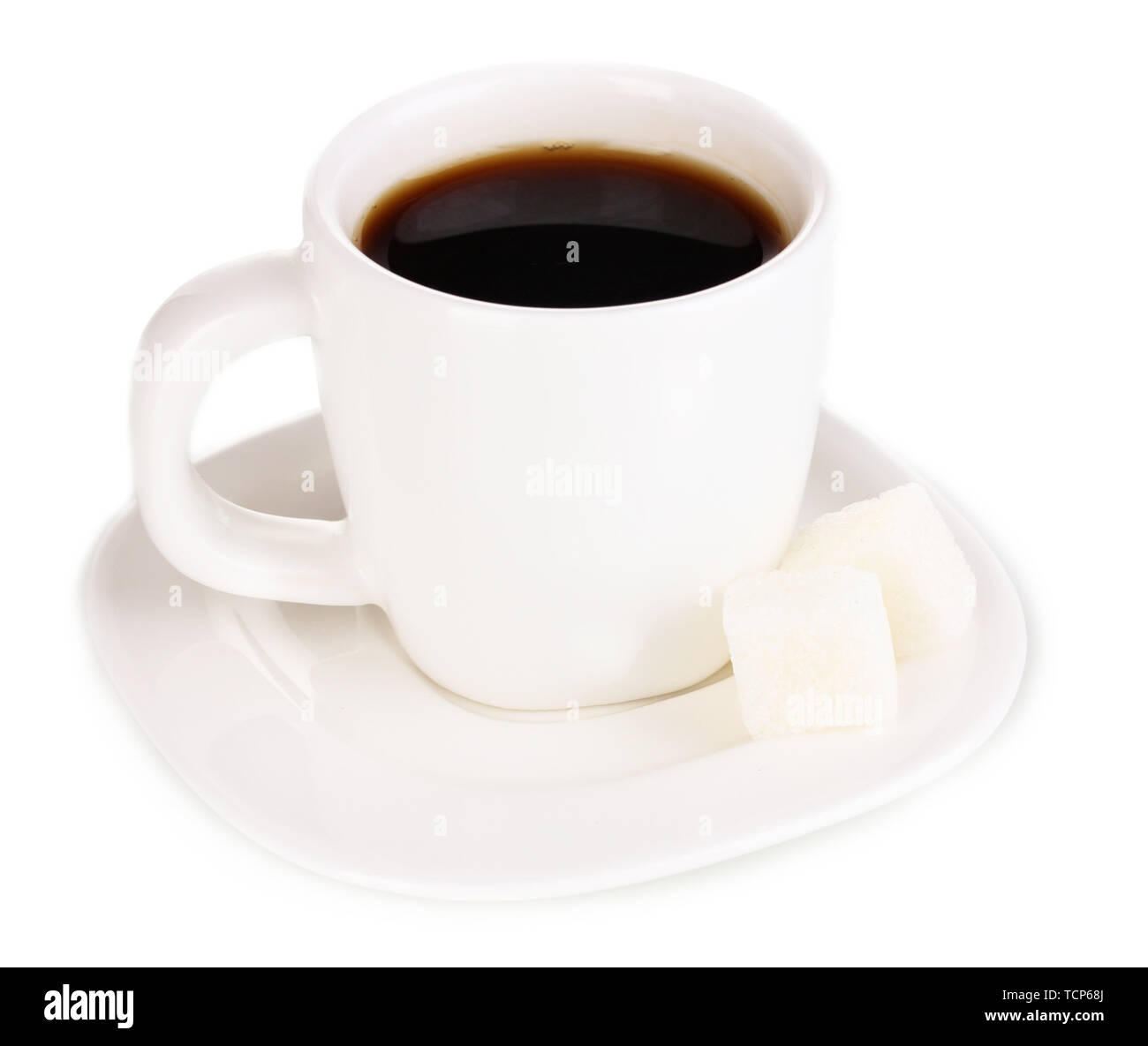 A cup of strong coffee isolated on white Stock Photo - Alamy