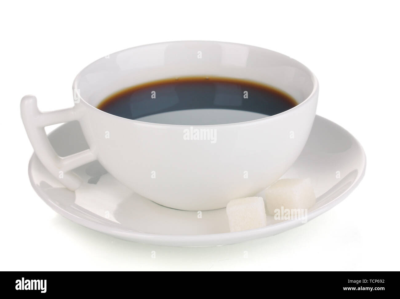 A cup of strong coffee isolated on white Stock Photo - Alamy