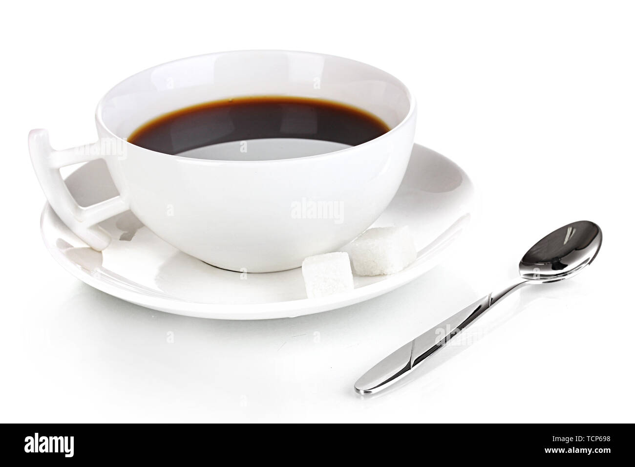 A cup of strong coffee isolated on white Stock Photo - Alamy