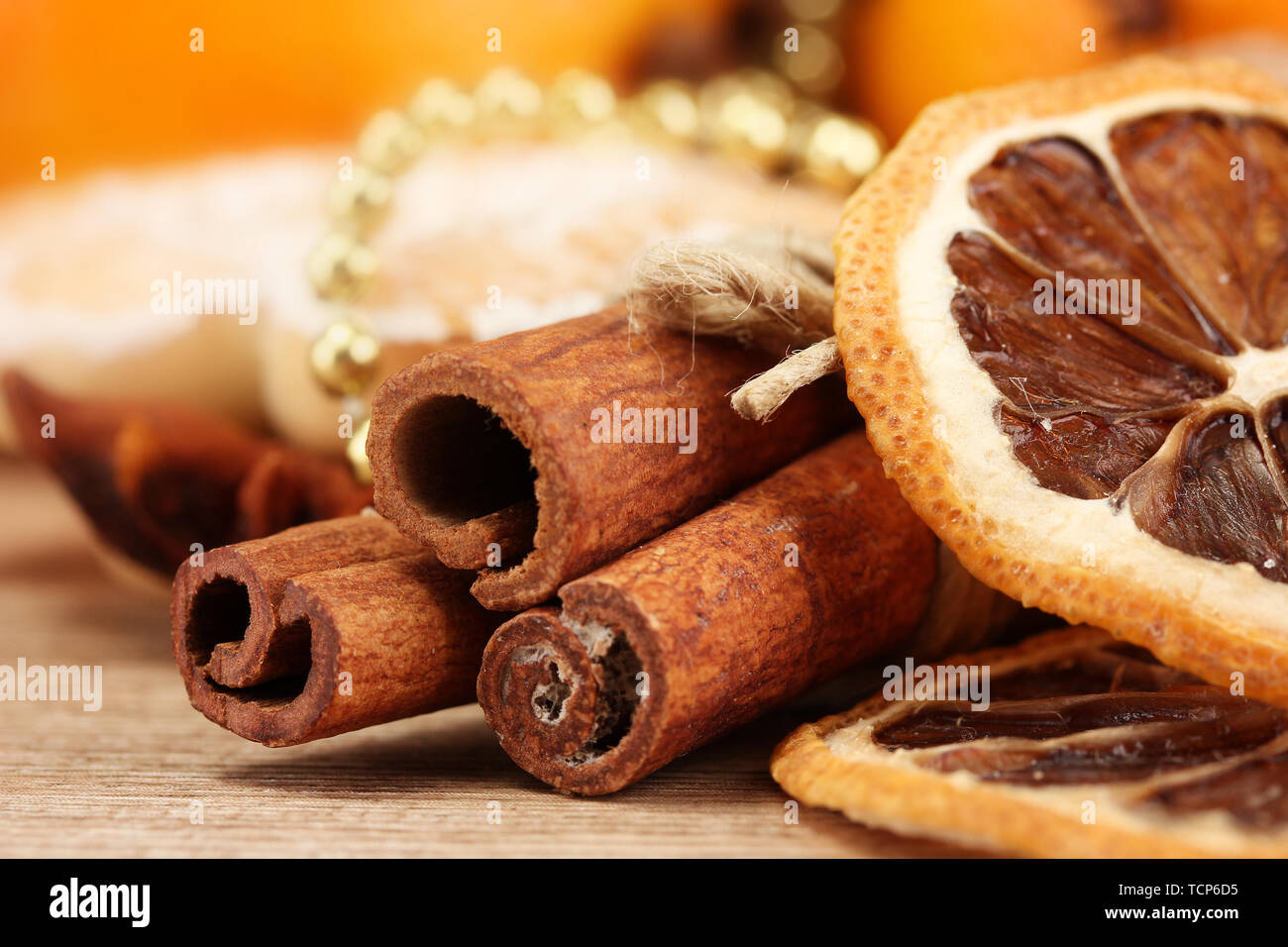 beautiful christmas background with spices Stock Photo - Alamy