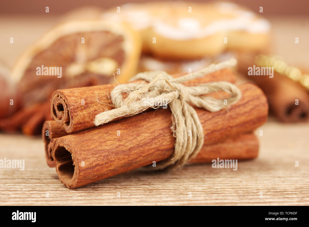 beautiful christmas background with spices Stock Photo - Alamy