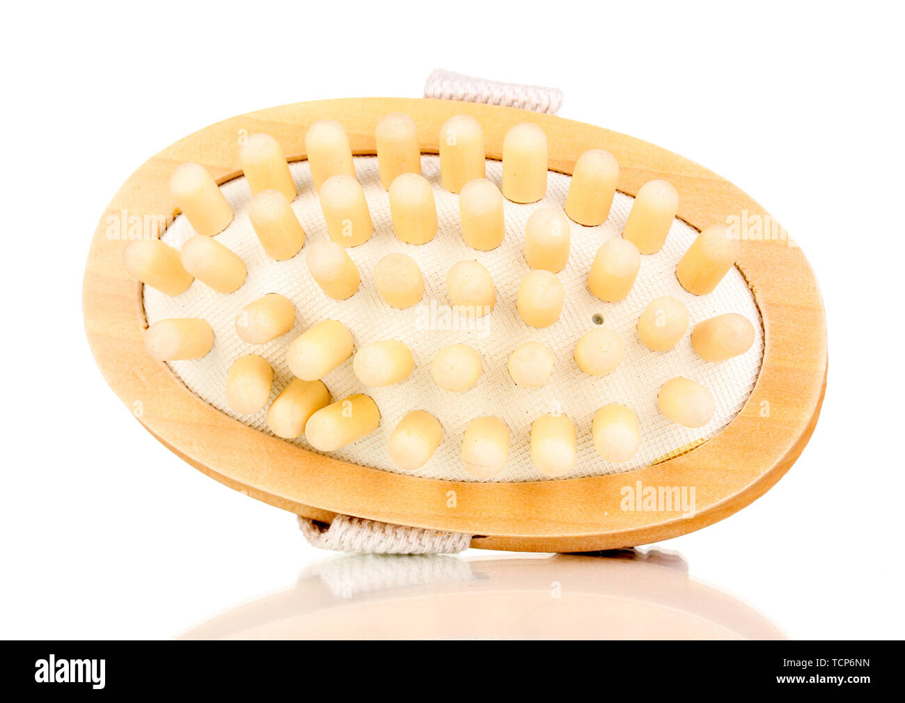 Wooden bath wisp isolated on white Stock Photo - Alamy