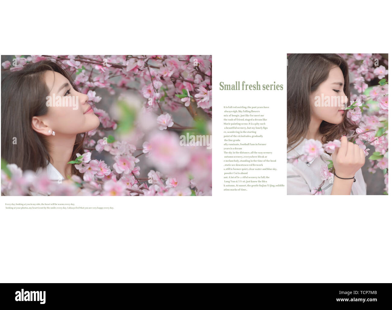 Beauty portrait design template puzzle photo album typesetting small ...