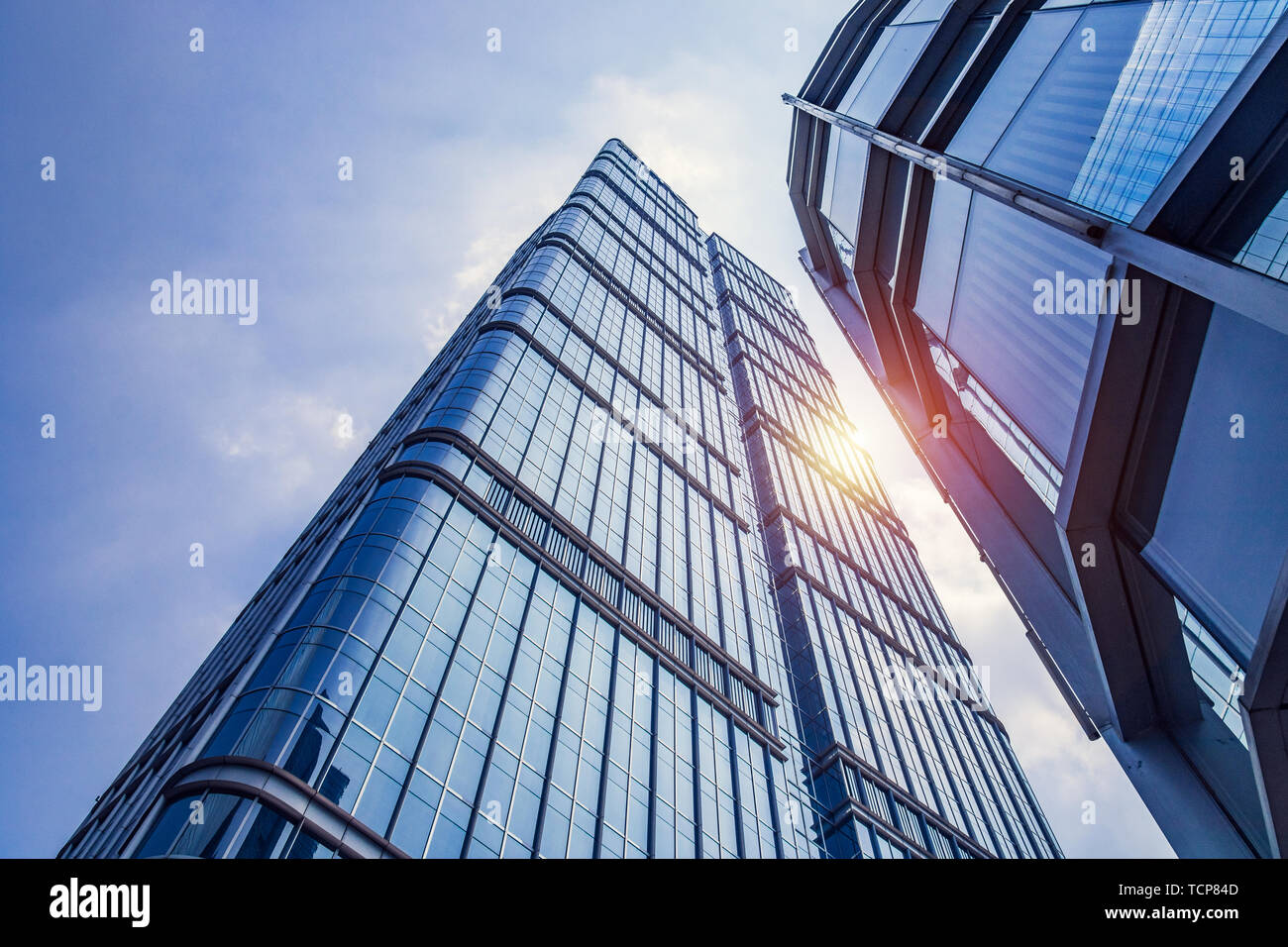 Beijing Business District Office Building Low Perspective Stock Photo ...