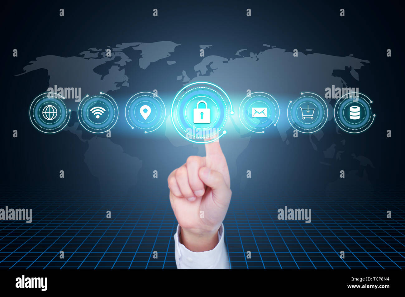 Data Protection, Cyber Security Privacy, Internet Technology Concept ...